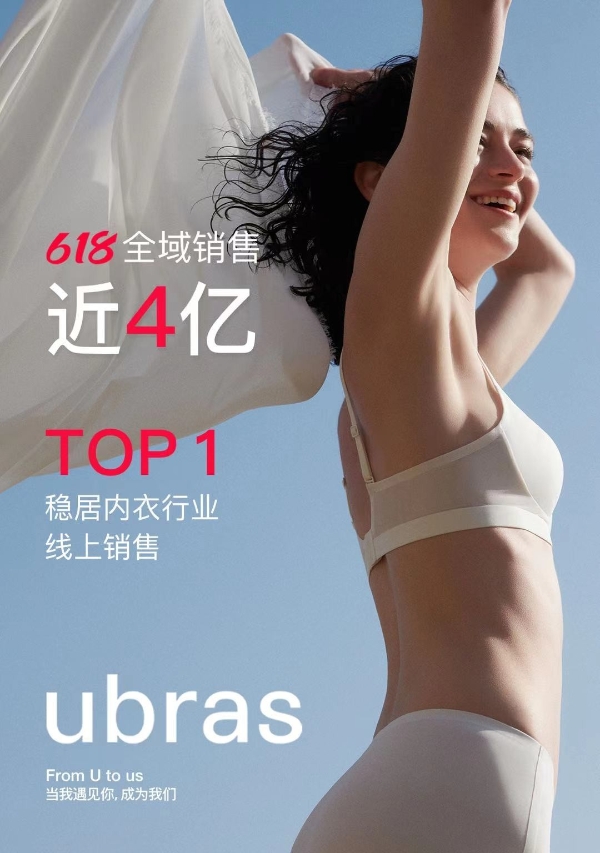 618全域销售近4亿，新舒适内衣品牌ubras持续领跑内衣行业_TOM资讯